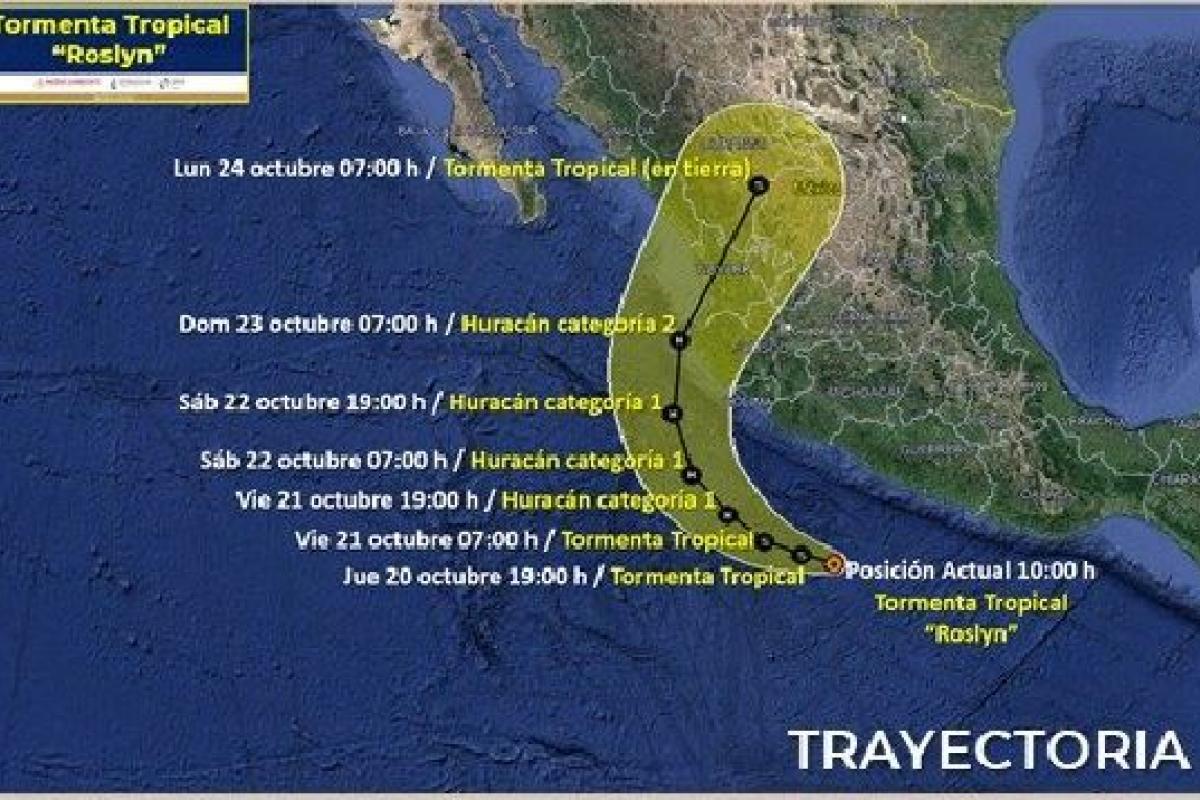 Se forma la tormenta tropical Roslyn, podría evolucionar a huracán | BI Noticias