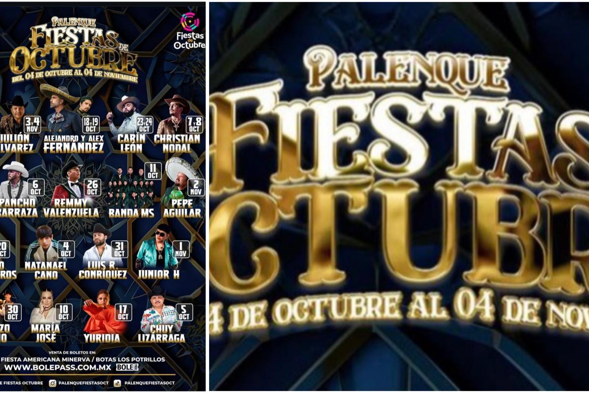 Presentan el cartel del Palenque de las Fiestas de Octubre 2024 en Guadalajara | BI Noticias